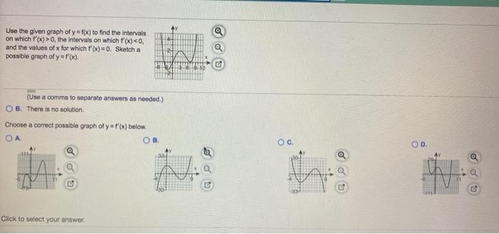 Solved Use the given graph of y=f(x) to find the intervals | Chegg.com