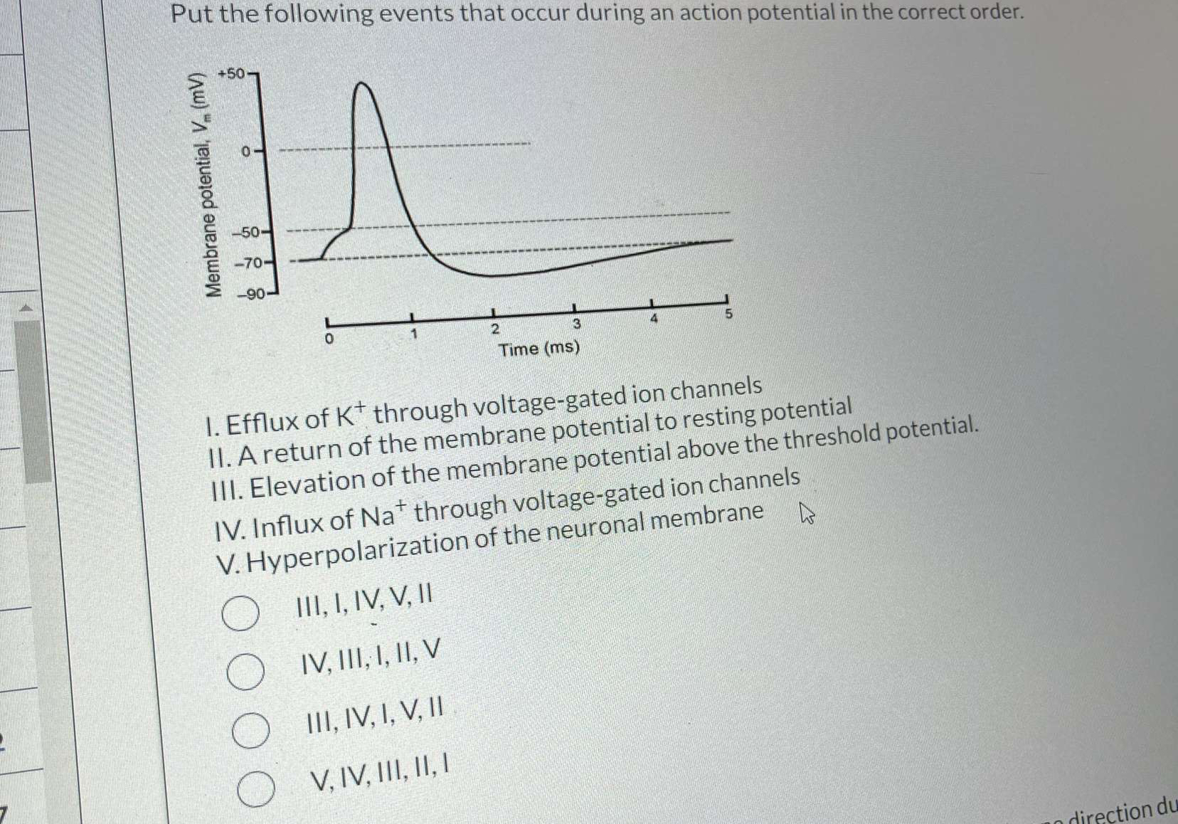 Solved Put the following events that occur during an action | Chegg.com