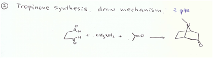 Solved Tropinone Synthesis draw mechanism | Chegg.com