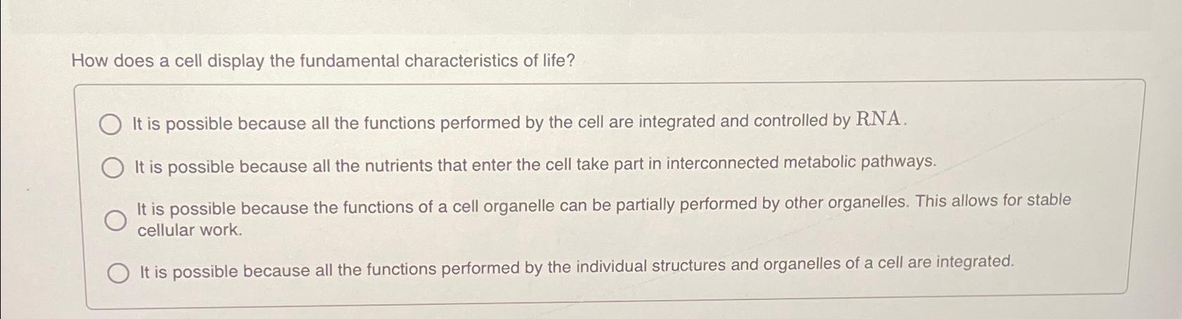 Solved How does a cell display the fundamental | Chegg.com