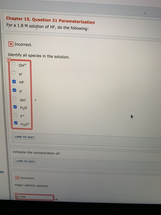 Chapter 15, Question 21 Parameterization For a 1.8 M | Chegg.com