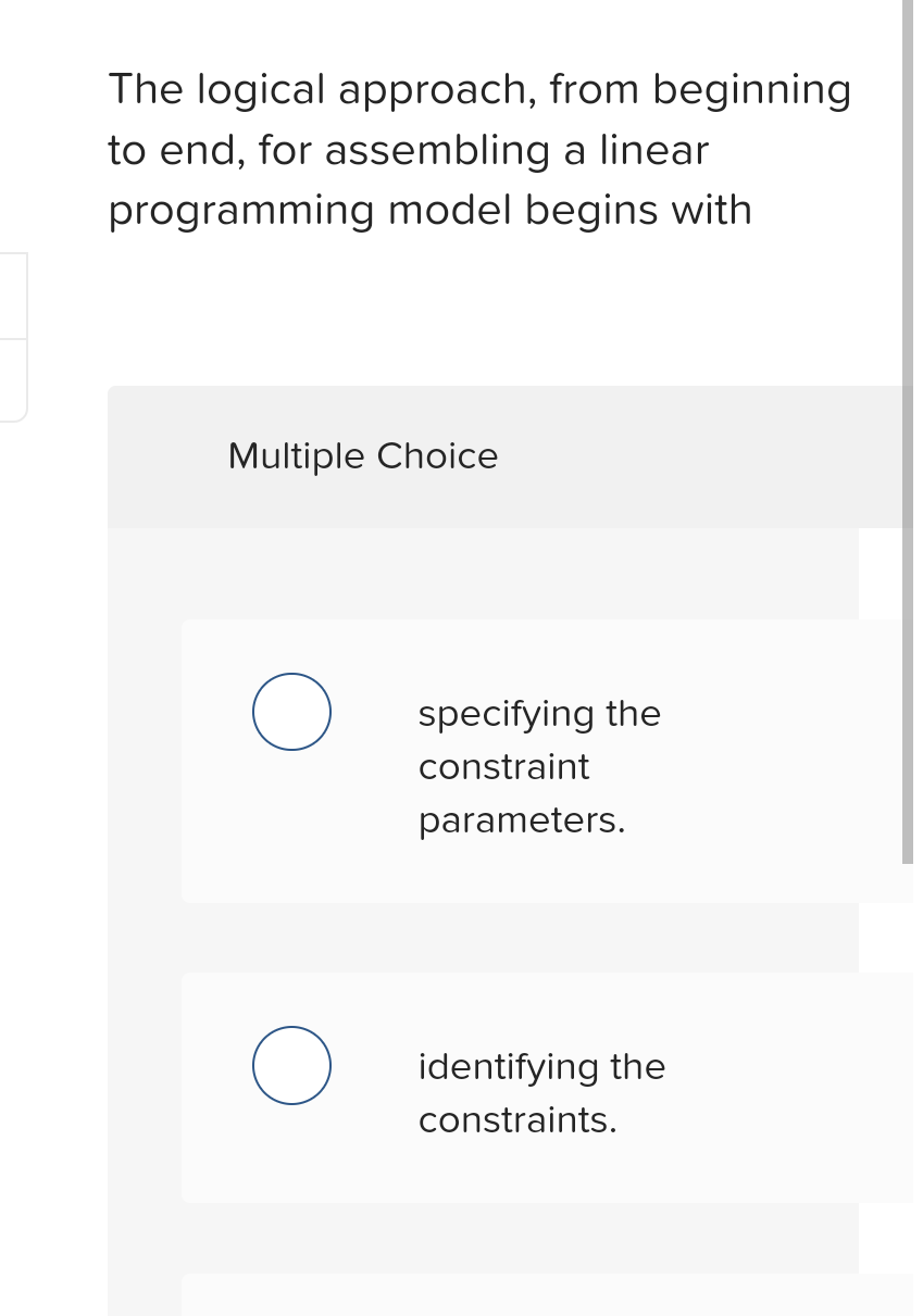 Solved The logical approach, from beginning to end, for | Chegg.com