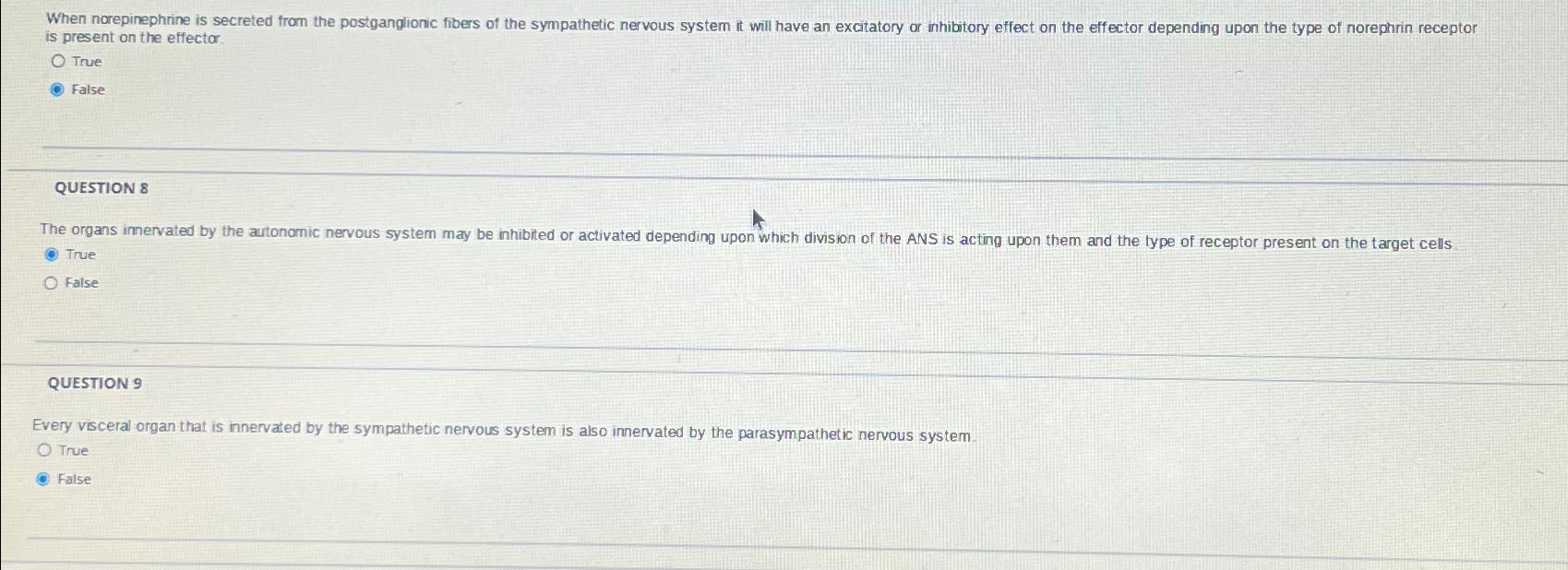 Solved is present on the effector.TrueFalseQUESTION | Chegg.com