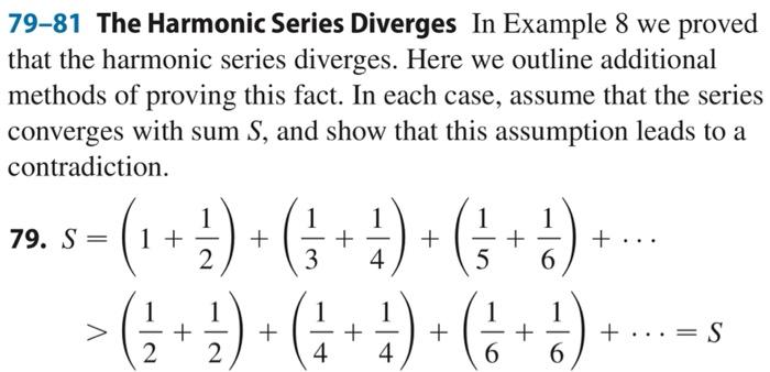 Solved 79-81 The Harmonic Series Diverges In Example 8 we | Chegg.com