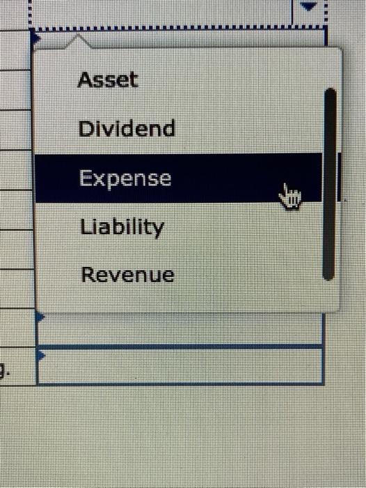 Solved Account classifications include assets, llabilities, | Chegg.com
