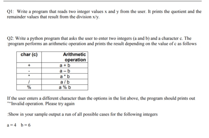 Solved Q1 Write A Program That Reads Two Integer Values X 1097