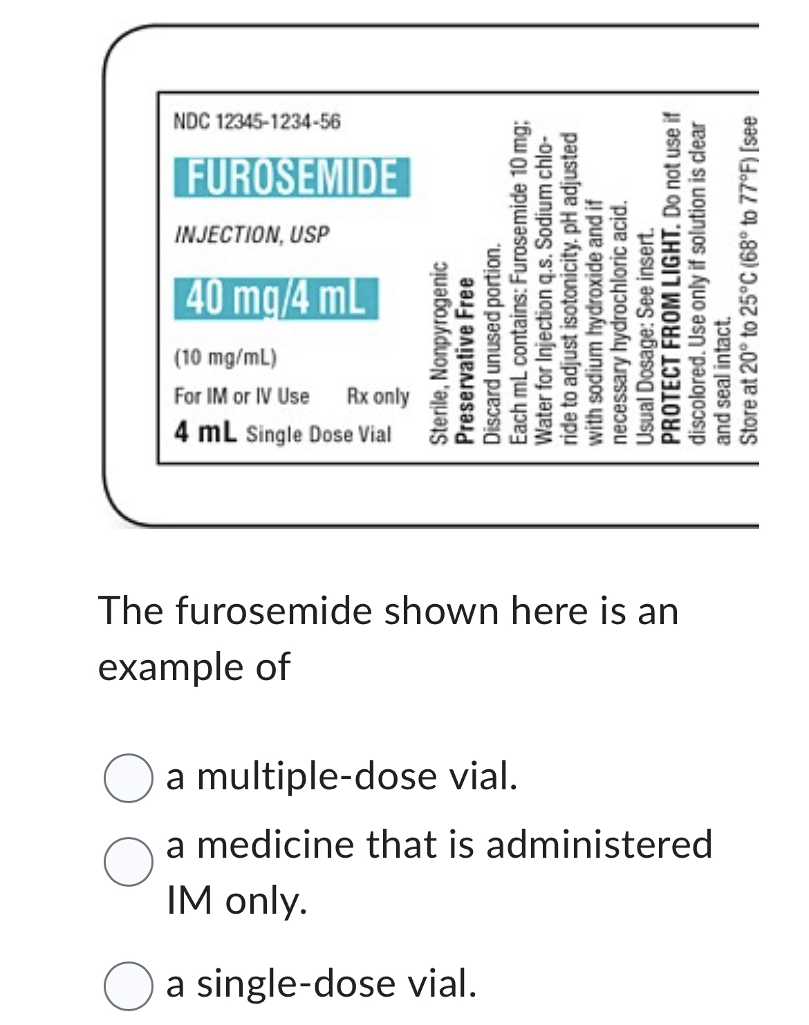 Solved The furosemide shown here is anexample ofa | Chegg.com