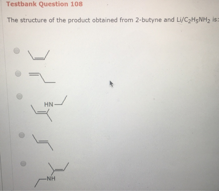 Solved Testbank Question 108 The structure of the product | Chegg.com
