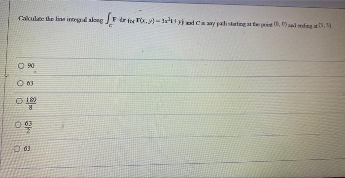 Solved Calculate the line integral along ∫CF⋅dr for | Chegg.com