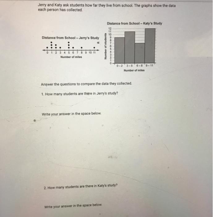 Solved Jerry and Katy ask students how far they live from | Chegg.com