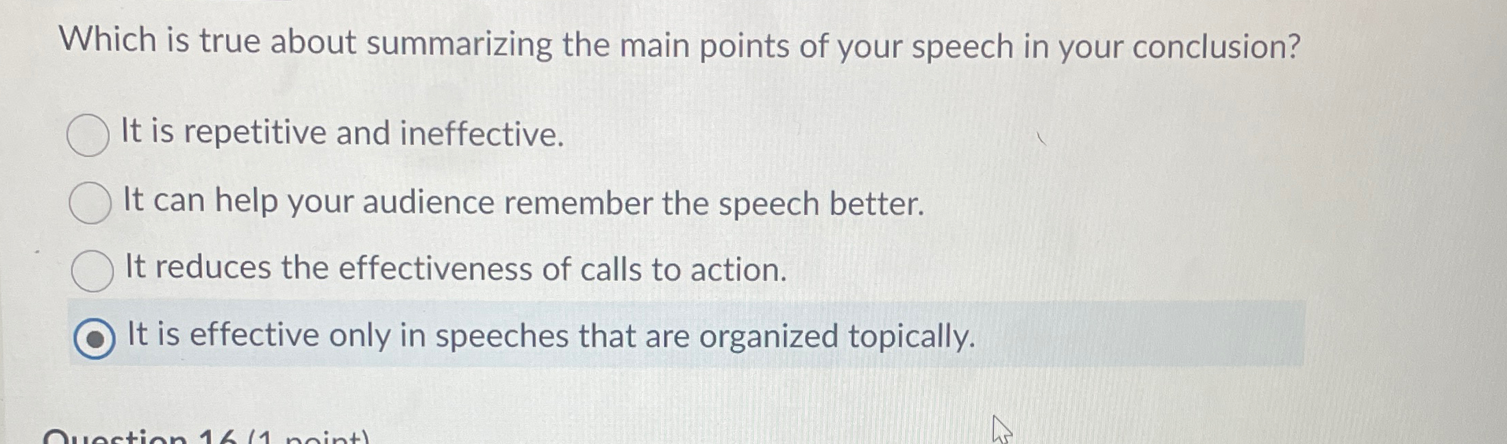 Solved Which is true about summarizing the main points of | Chegg.com