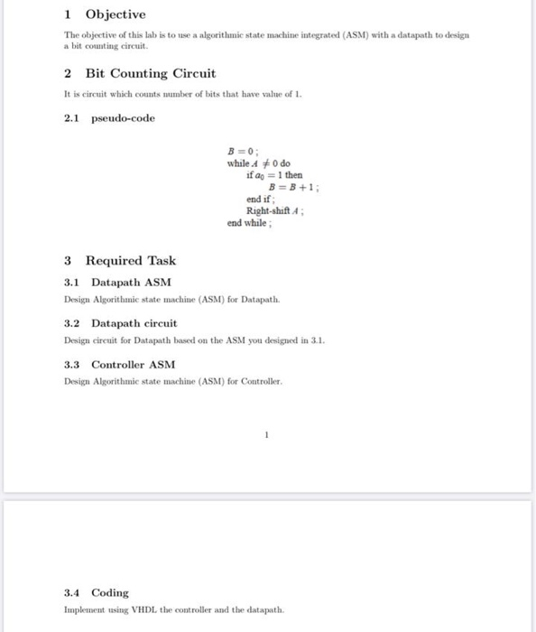 ‏The objective of this lab is to use a algorithmic | Chegg.com