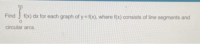 Solved Find ∫010f(x)dx for each graph of y=f(x), where f(x) | Chegg.com