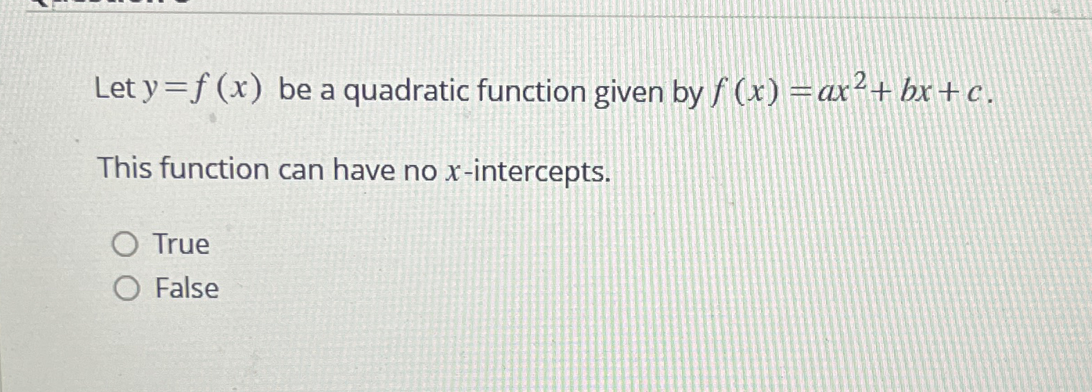 Let y=f(x) ﻿be a quadratic function given by | Chegg.com