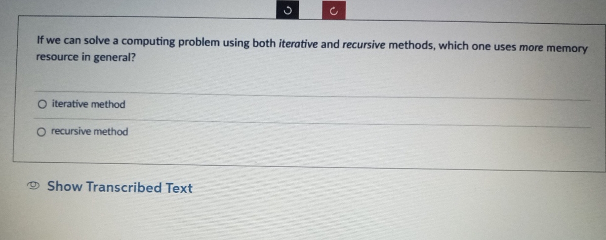 Solved If we can solve a computing problem using both | Chegg.com