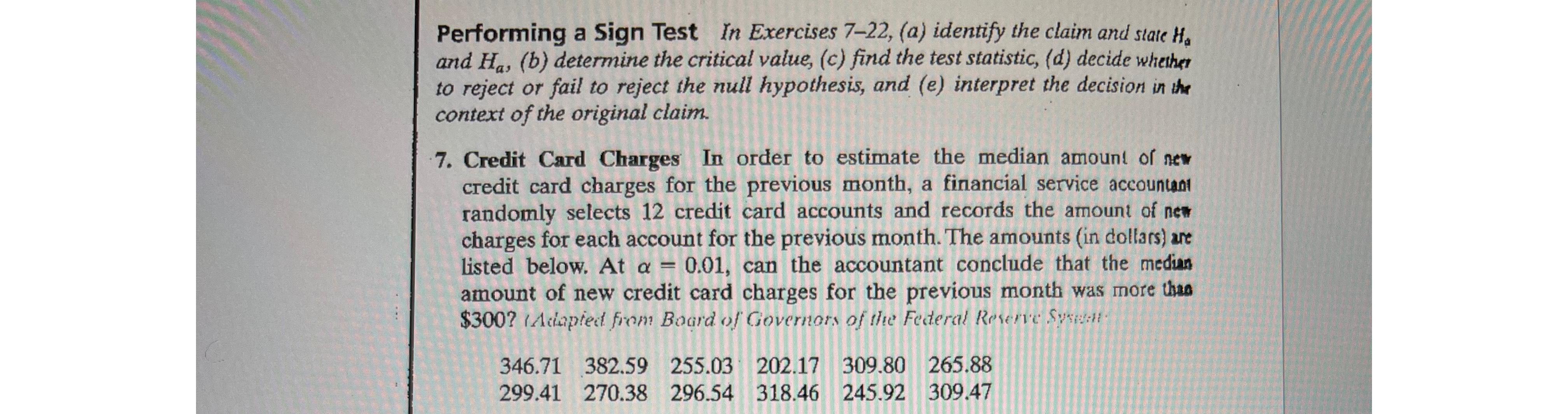 Solved Performing a Sign Test In Exercises 7-22, (a) | Chegg.com