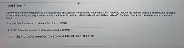 Solved UNIX INODE STRUCTURE Legenda: - each (uniog) file | Chegg.com