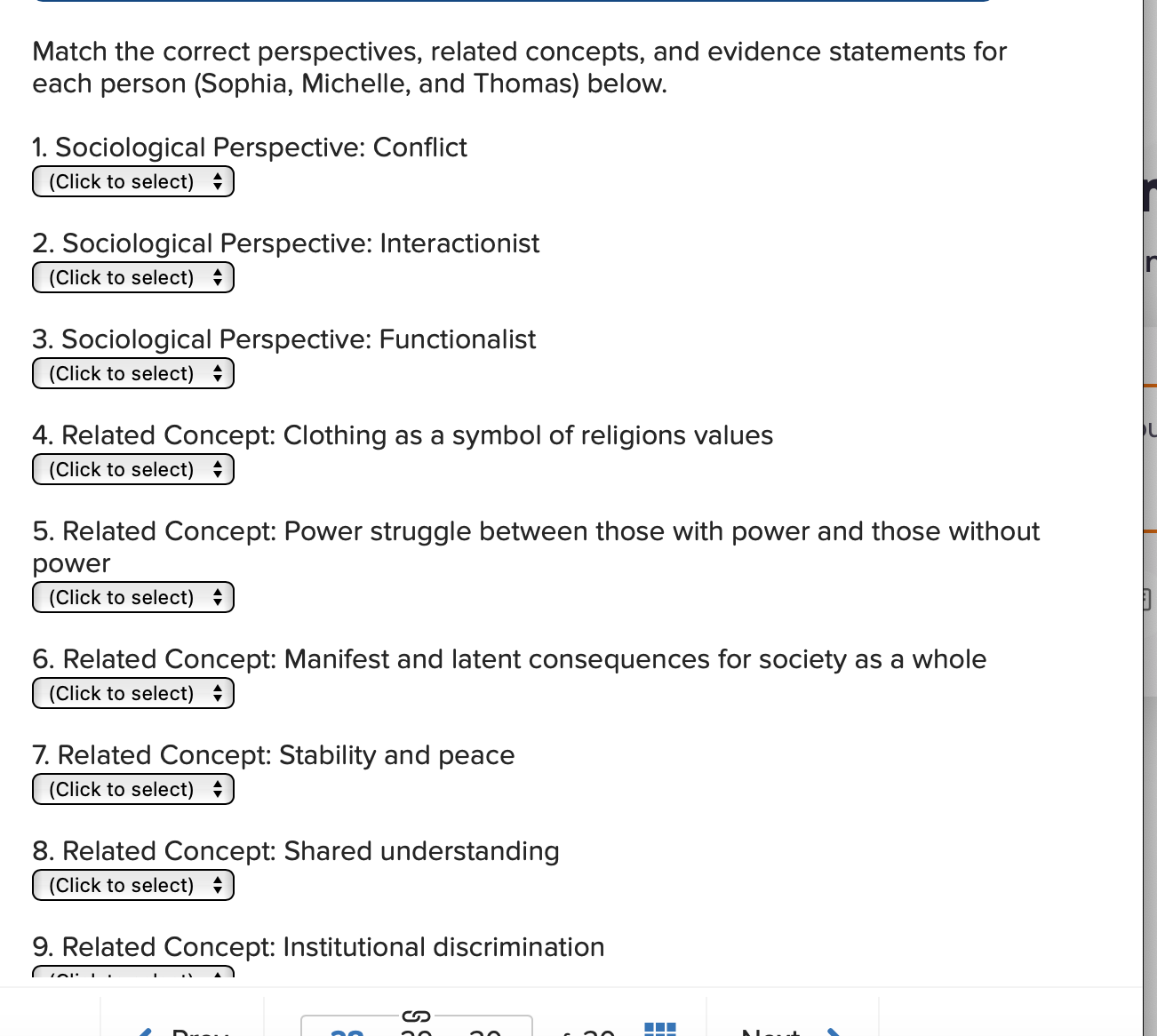 Solved Match the correct perspectives, related concepts, and | Chegg.com