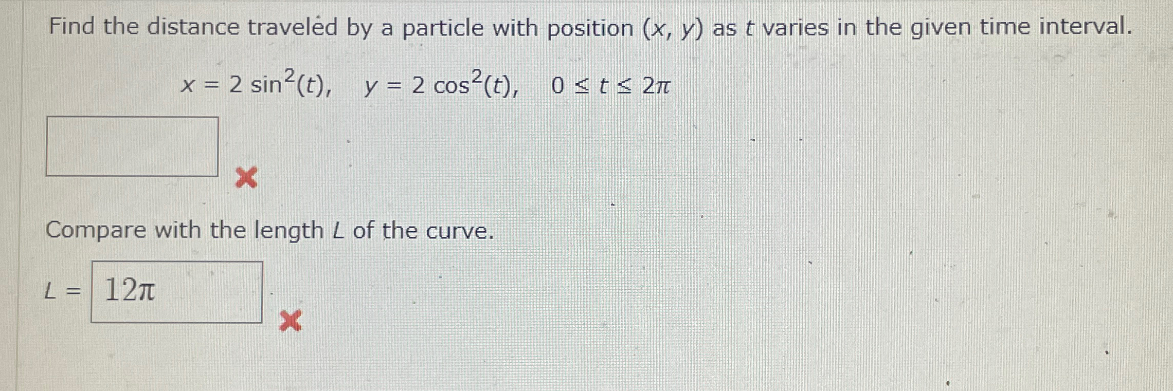 Solved Find the distance traveled by a particle with | Chegg.com