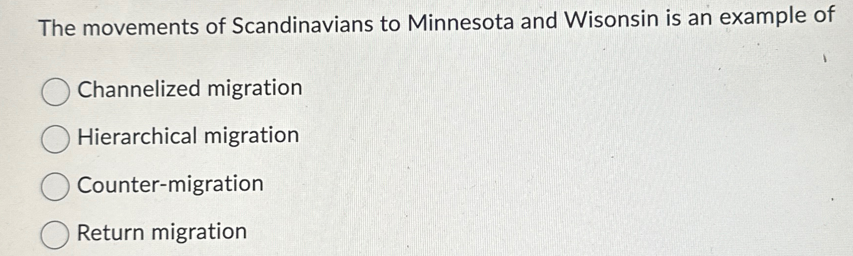 Solved The movements of Scandinavians to Minnesota and | Chegg.com