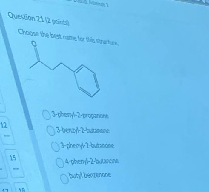 Solved Choose the best nama t... 3-pheny/2-propanane | Chegg.com