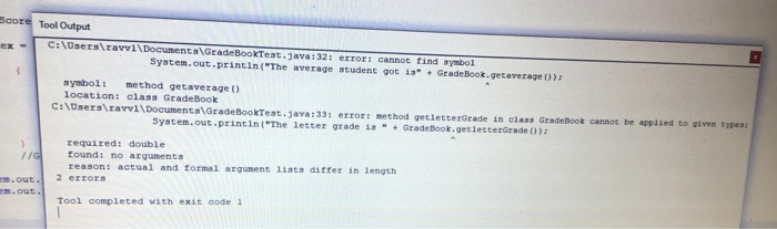 Solved GradeBork.java X public class GradeBook private | Chegg.com