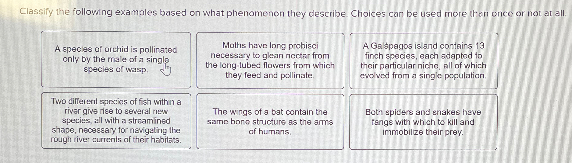Solved Classify the following examples based on what | Chegg.com