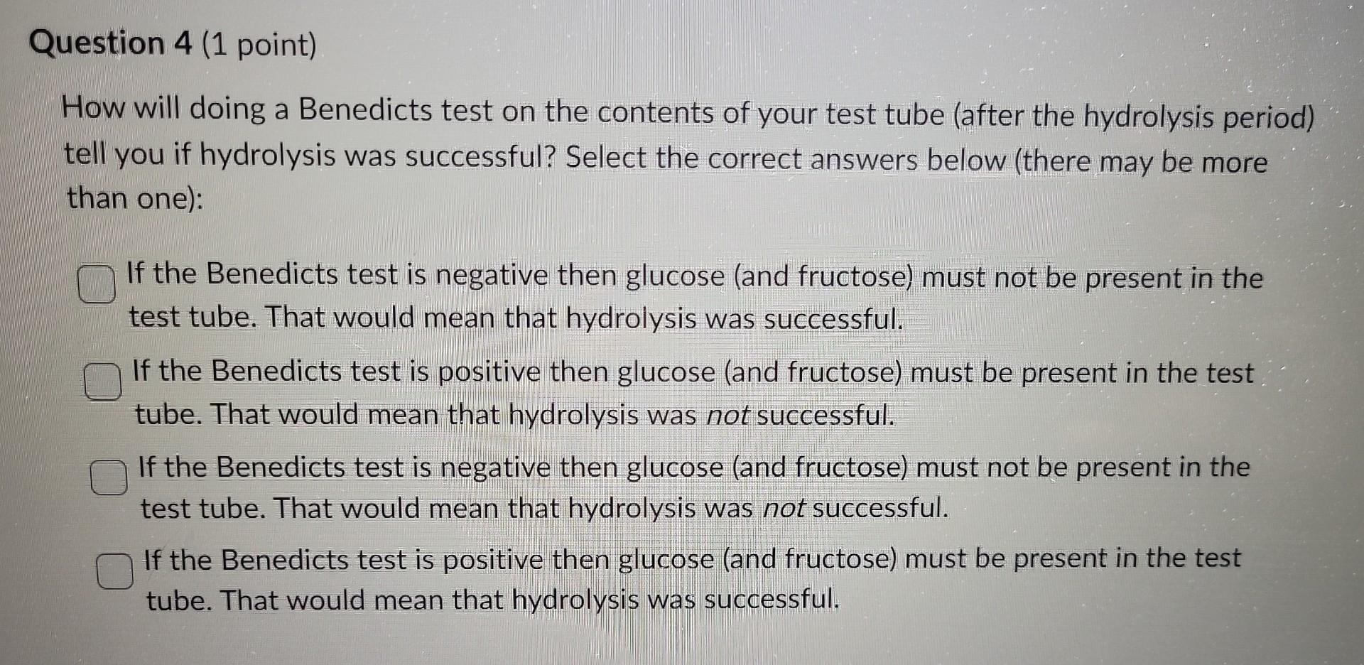 Solved How will doing a Benedicts test on the contents of | Chegg.com