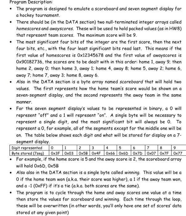 Solved Program Description: - The program is designed to | Chegg.com