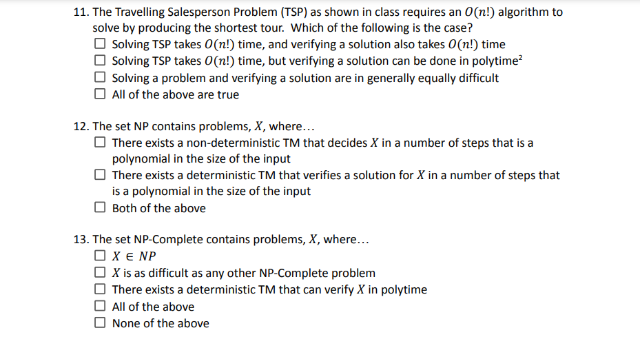 Solved The Travelling Salesperson Problem (TSP) ﻿as shown in | Chegg.com