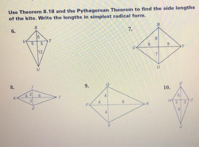 Solved Use Theorem 8.18 and the Pythagorean Theorem to find | Chegg.com