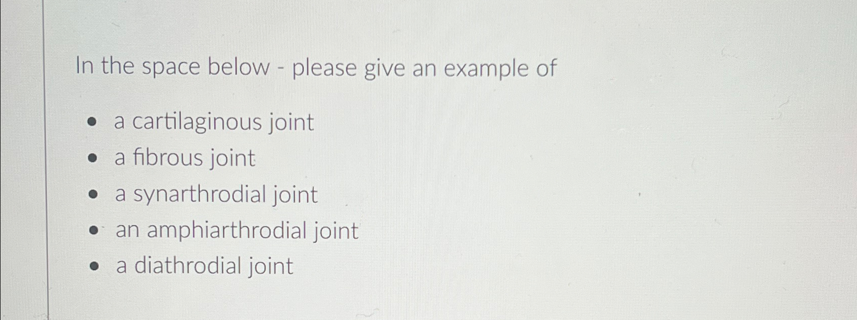 Solved In the space below - ﻿please give an example ofa | Chegg.com