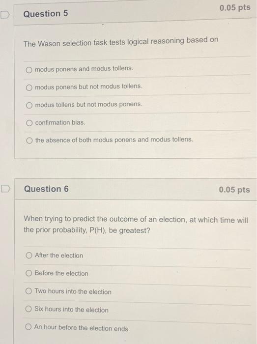 Solved The Wason selection task tests logical reasoning | Chegg.com