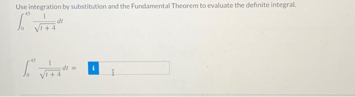 Solved ∫045t+41dt ∫045t+41dt= | Chegg.com