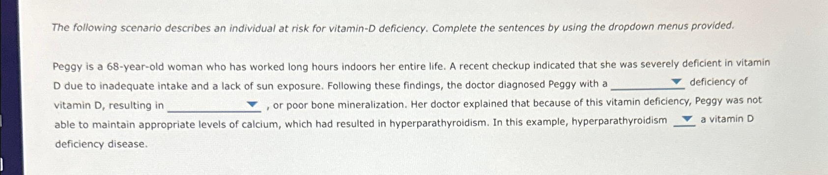 Solved The following scenario describes an individual at | Chegg.com