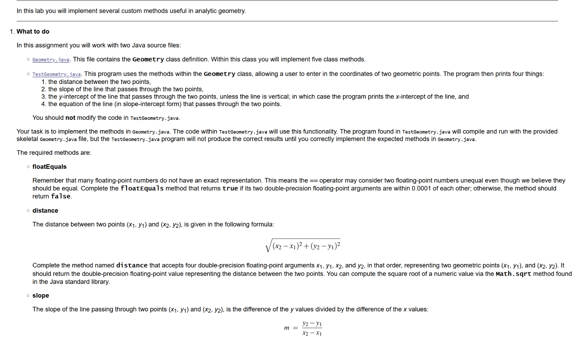 Solved In this lab you will implement several custom methods | Chegg.com