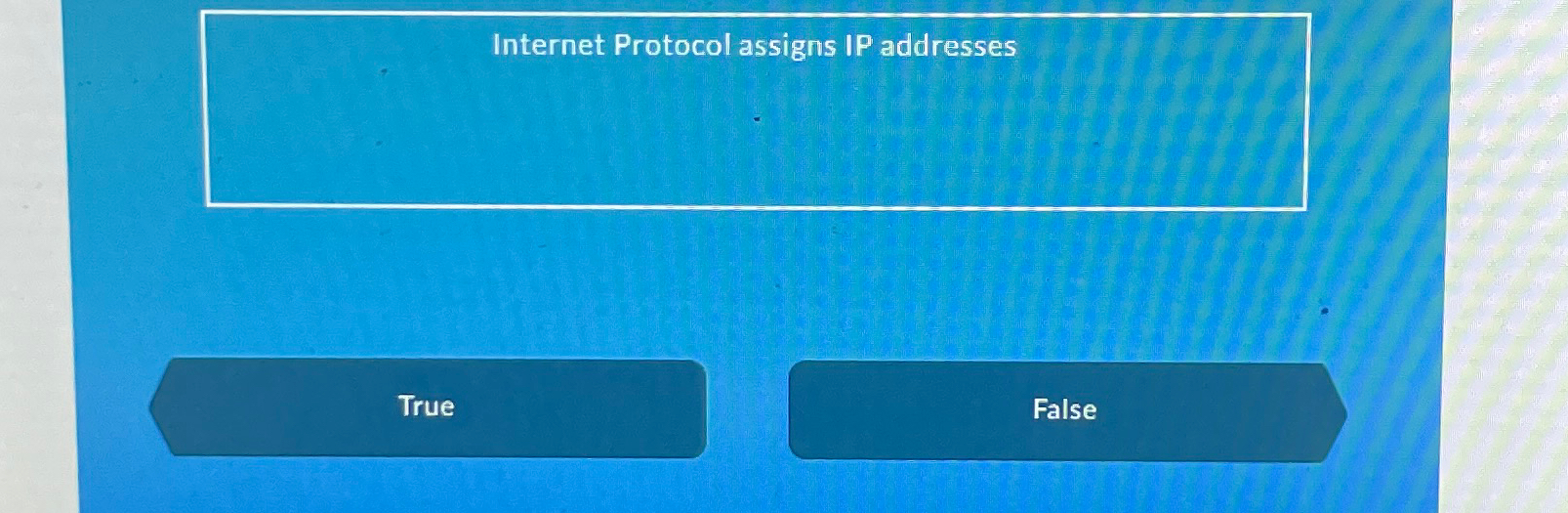 Solved Internet Protocol assigns IP addressesTrue or False | Chegg.com
