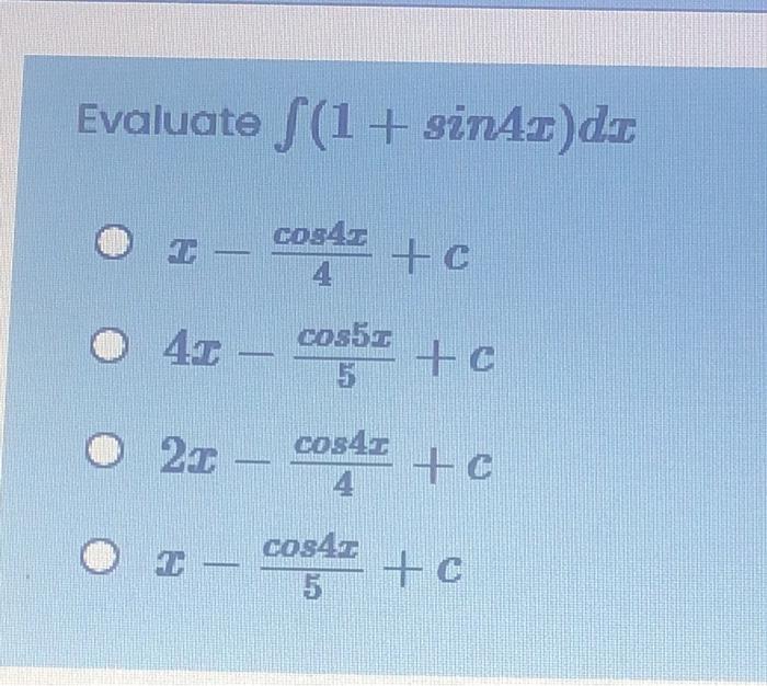 Solved Evaluate S(1+ sin42) do co94 to 41 - cos53 to 22 - | Chegg.com