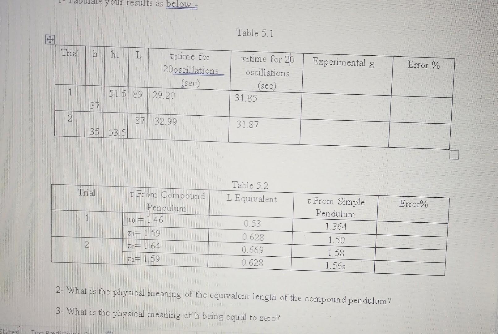 Solved Dear, please calculate g from equation number 10, | Chegg.com