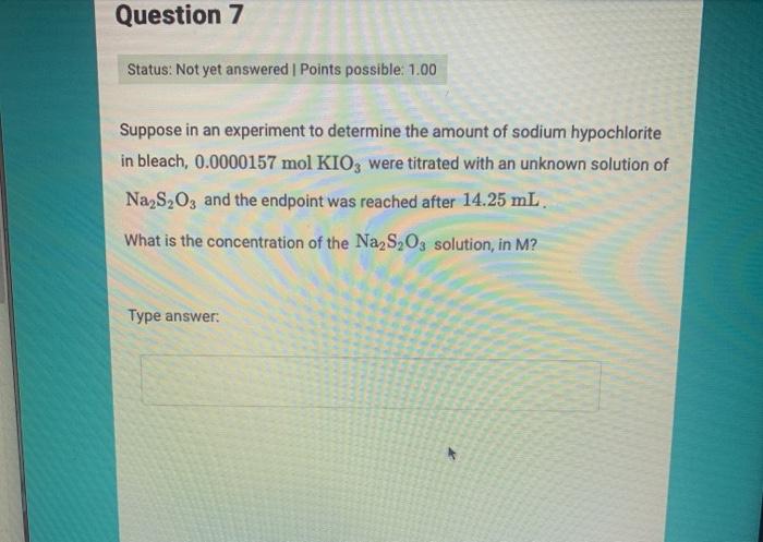Solved Question 7 Status: Not yet answered | Points | Chegg.com