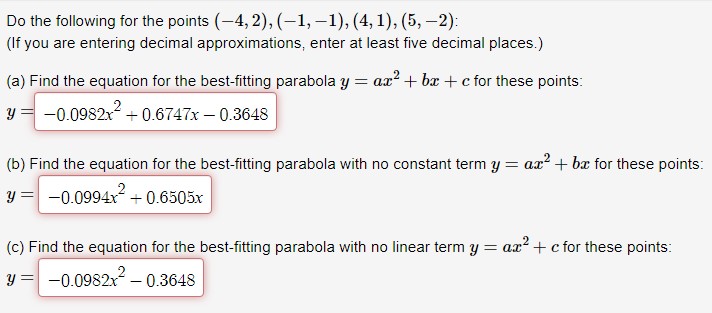 Solved Do the following for the points | Chegg.com
