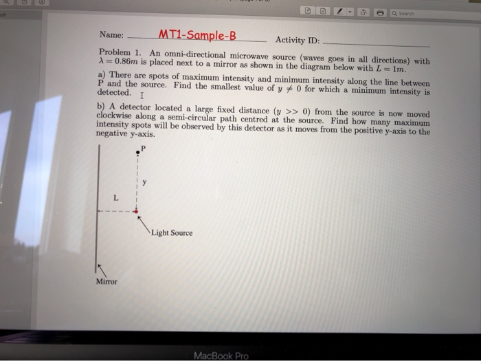 Solved Name: MT1-Sample-B Activity ID: Problem 1. An | Chegg.com