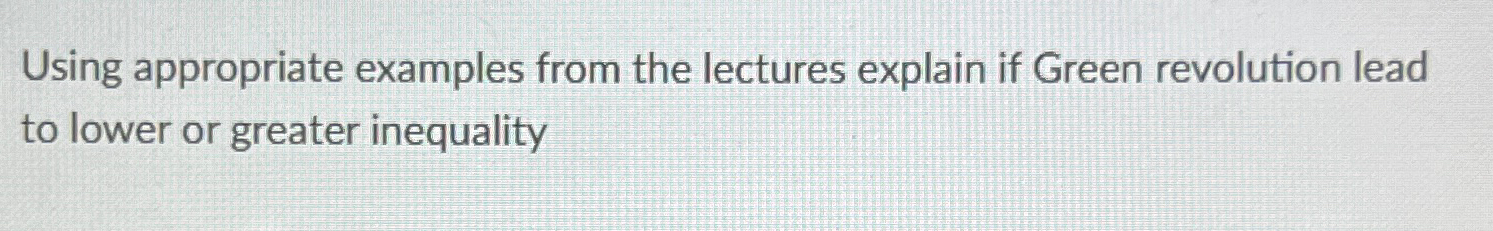 Solved Using appropriate examples from the lectures explain | Chegg.com