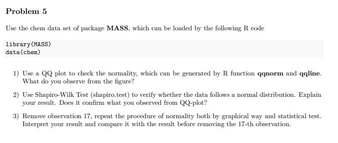 Solved use R to answer the questions, please. kindly display | Chegg.com