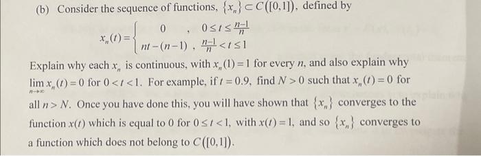 Solved Cauchy Sequences Complete Spaces Let X Be A Vector