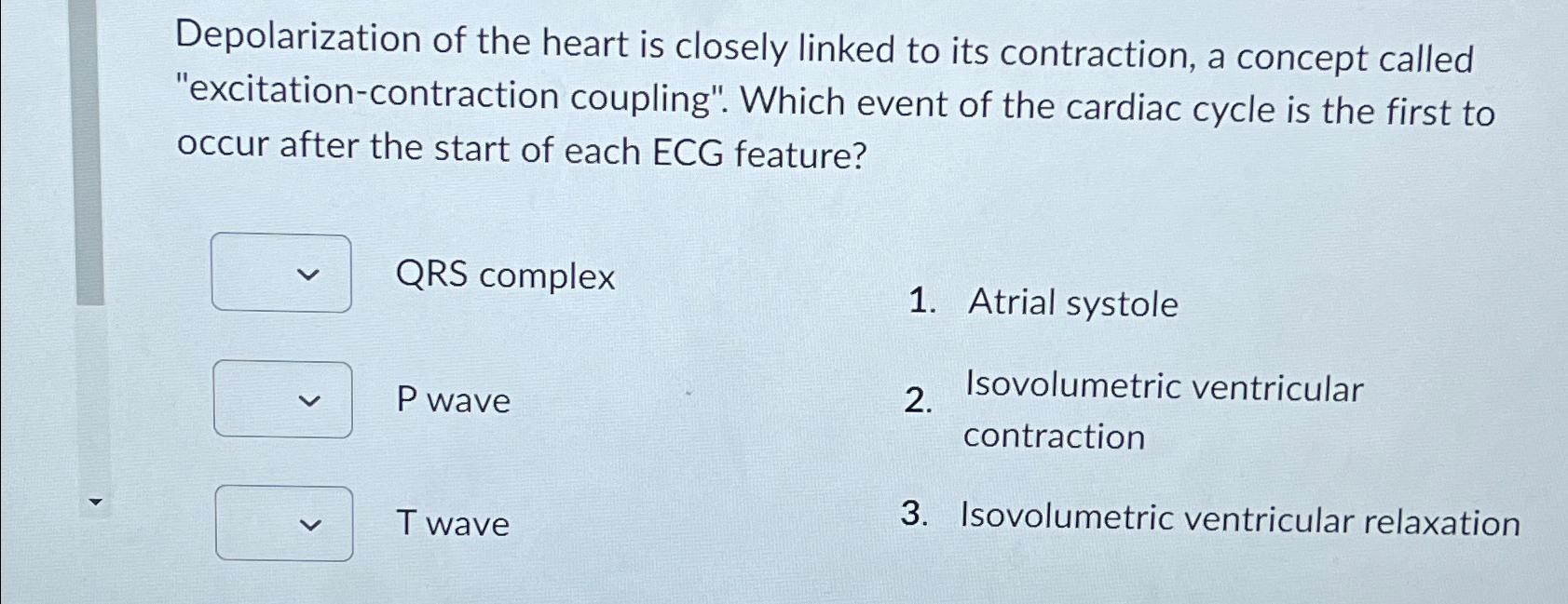 Solved Depolarization of the heart is closely linked to its | Chegg.com