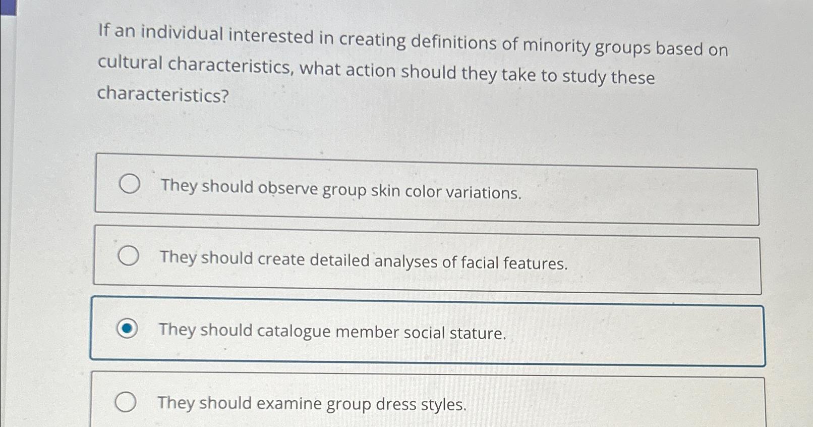 Solved If an individual interested in creating definitions | Chegg.com