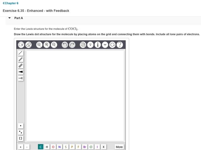 Solved Enter the Lewis structure for the molecule of COCl2. | Chegg.com