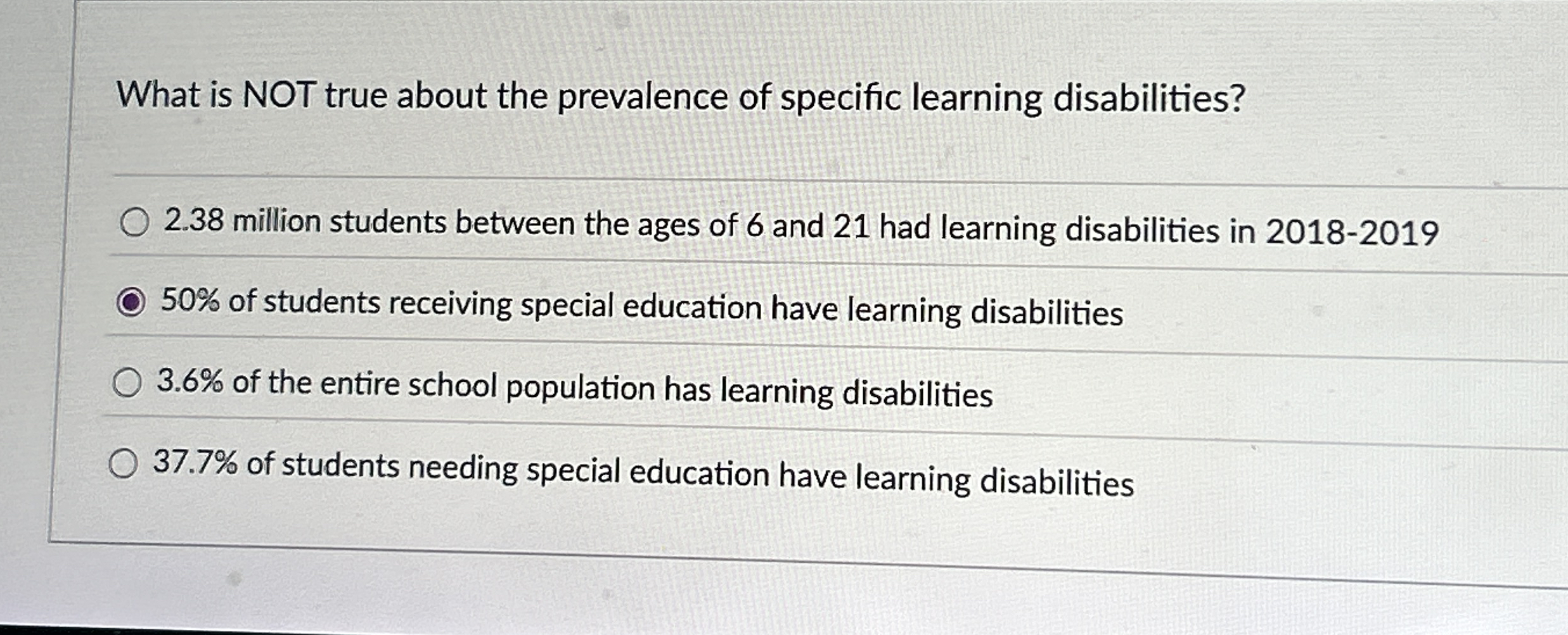 Solved What is NOT true about the prevalence of specific | Chegg.com