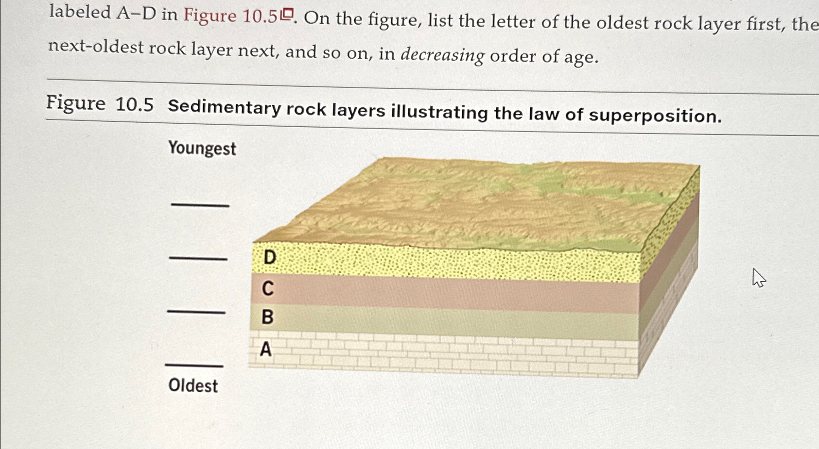 Solved labeled A-D in Figure 10.5 . ﻿On the figure, list the | Chegg.com